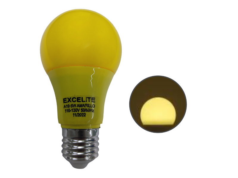 LED A19 6W AMARILLO E-27 EXCELITE